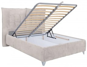 Čalouněná postel ASTERIX - béžová 160 × 200 cm