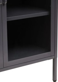 Šedá ocelová vitrína 80x102x40 cm Acier – Premier Housewares