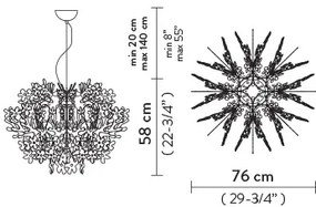 Slamp Závěsné svítidlo FIORELLA - WHITE