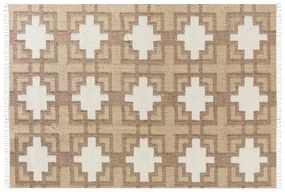 Jutový koberec 160 x 230 cm béžový KONURTAY Beliani