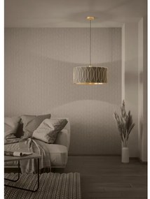 Eglo 390206 - Lustr na lanku COROJAL 1xE27/40W/230V zlatá/hnědá