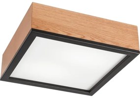 Stropní svítidlo OAK SQUARE 2xE27/15W/230V 31x31 cm dub/černá