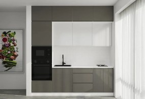 Sada 2.4 Bílá / tmavě šedý lesk, bílý lesk Interno Glaňec Luxe