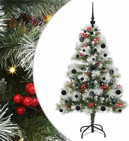 Umělý vánoční stromeček Zelená a bílá 150 cm PVC, kov a plast 3395171