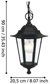 EGLO 22471 - Venkovní lampa LATERNA 4 1xE27/60W