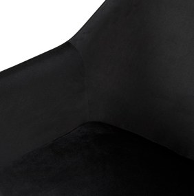Sada 2 jídelních židlí Vessa samet – černá