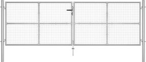 Zahradní branka pozinkovaná ocel 400 x 125 cm stříbrná 144300