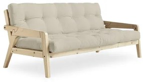sofa GRAB by Karup - 100*200 cm natural (přírodní) + futon beige 747