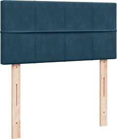Box spring postel s matrací modrá 80 x 200 cm samet 3287594