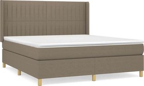 Box spring postel s matrací taupe 160x200 cm textil 3132165