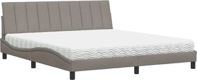 Postel s matrací Hanko taupe 180 x 200 cm textil 3310549