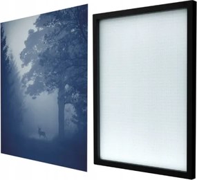 Led Podsvícený Obraz Jelen rámeček černý Elegance Slim 30x40 cm napájecí adaptér