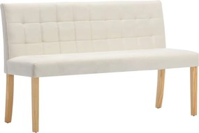 Lavice 140 cm krémová samet 288577
