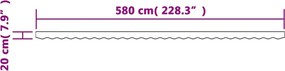 vidaXL Náhradní volán k markýze pruhy 6 m [367797] Barva: Modro-bílá