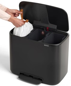 Brabantia BO pedálový koš 3x11L černá