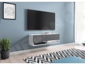 TV stolek Adenik 100, Barva: bílá / šedý lesk, Osvětlení: osvětlení LED RGB - barevné Mirjan24 5902928361575