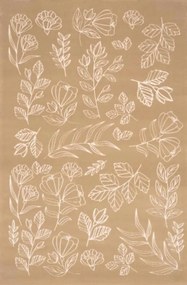 Koberec Agnella Agnus Herbarium tmavě béžový