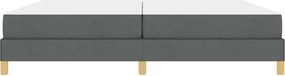 Postel s boxspringem s matrací Tmavě šedá 200 x 200 cm textil 3398592