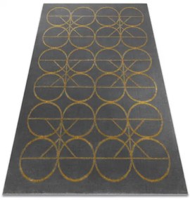 koberec EMERALD výhradní 1010 glamour, stylový kruhovýy šedá / zlato velikost 180x270 cm | krásné koberce cz