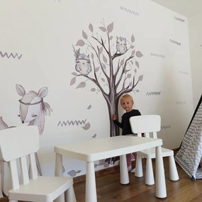 INSPIO Dětské samolepky na zeď - Samolepka stromu v přírodních barvách