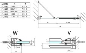 Polysan Fortis Line 120 cm sprchové dveře pravé FL1412R