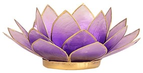 Milujeme Kameny Svícen – lotosový květ – světle fialový – velký