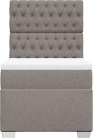 Box spring postel s matrací taupe 90x190 cm textil 3292654