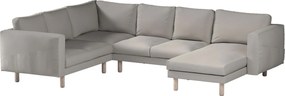 Potah na pohovku IKEA Norsborg rohová, 5-místná se šezlongem barva šedá látka pletený vzor