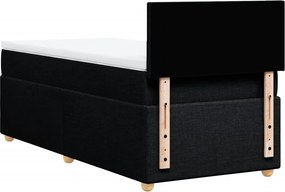 Box spring postel s matrací černá 90x190 cm textil 3286530