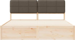 Rám postele s čalouněným čelem s čelo Taupe 180 x 200 cm 3398182