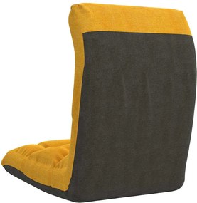Skládací lenoška na podlahu hořčicově žlutá textil 336591