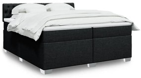 Box spring postel s matrací černá 200x200 cm textil 3288304