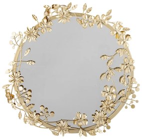 OnaDnes -20% Mosazné kovové nástěnné zrcadlo Bloomingville Jenne 54 cm
