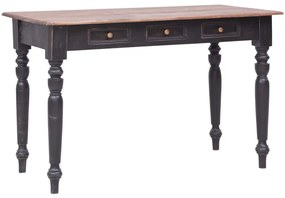 Psací stůl se 3 zásuvkami 117 x 57 x 75 cm masivní mahagon 283907
