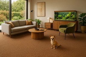 Condor Carpets, Metrážový koberec Rambo-Bet 60, na míru, šíře 4m, hnědá, filc, kuchyně