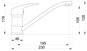 Hydroland Dřezová stojánková páková baterie Nancy