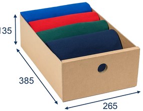 KARTON PAK Úložné boxy na oblečení, organizéry do skříně EKO KARTON 27x40x13 - zásuvka