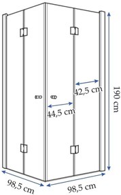 Sprchový kout MAXMAX Rea FOLD 100x100 cm
