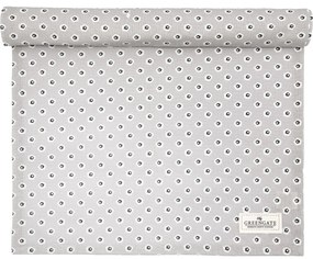 GREEN GATE Bavlněný běhoun Malia Grey 140 x 45 cm, šedá barva, textil