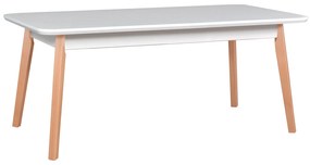 Rozkládací stůl OSLO 8 90x160/200cm Barevné provedení OSLO: Bílá, Barevné provedení noh: Dub Sonoma