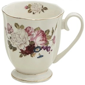 Porcelánový hrnek s květy Floraison I – 290 ml