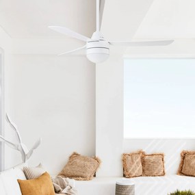 Stropní ventilátor Beacon se světlem Megara bílý Ø 122 cm tichý