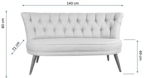 Designová pohovka Taneisha 140 cm zelená