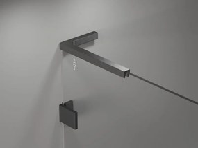 Mexen Lunar L vanová zástěna 1-křídlová 80 x 150 cm, transparentní, kartáčovaná gun gray - 897L-080-000-66-00