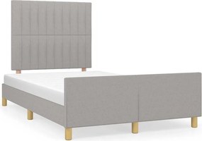 Rám postele bez matrace světle šedá 120 x 200 cm textil 3125203