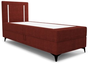 Jednolůžková postel 90 cm Ortega Comfort (červená) (s roštem a matrací, s úl. prostorem) (s LED osvětlením). 1082695