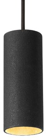 Svěšené válcové železné svítidlo Roest Vertical Dekor: Uhlově černý, Výška: 150 mm