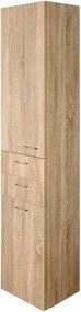 Aqualine Aqualine, ZOJA/KERAMIA FRESH skříňka vysoká s košem 35x184x29cm, levá, dub platin, 51232