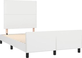 Rám postele bez matrace bílý 120x190 cm umělá kůže 3270549