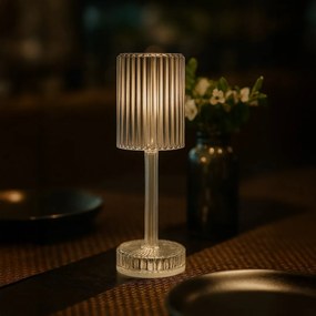 Stolní lampa Simple, 1x transparentní stínítko